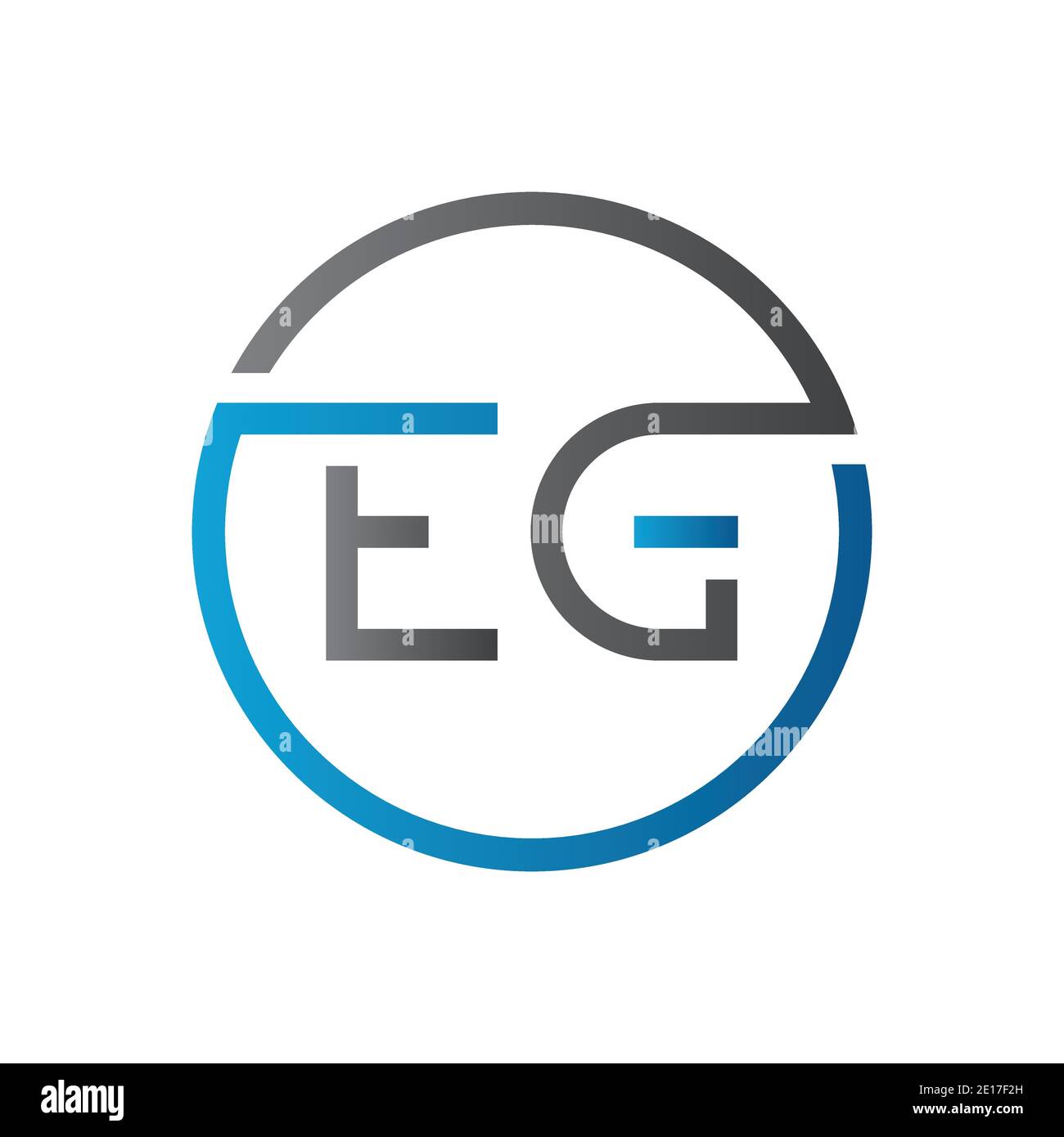 Initial EG Letter Logo Creative Typography Vector Template. Creative ...