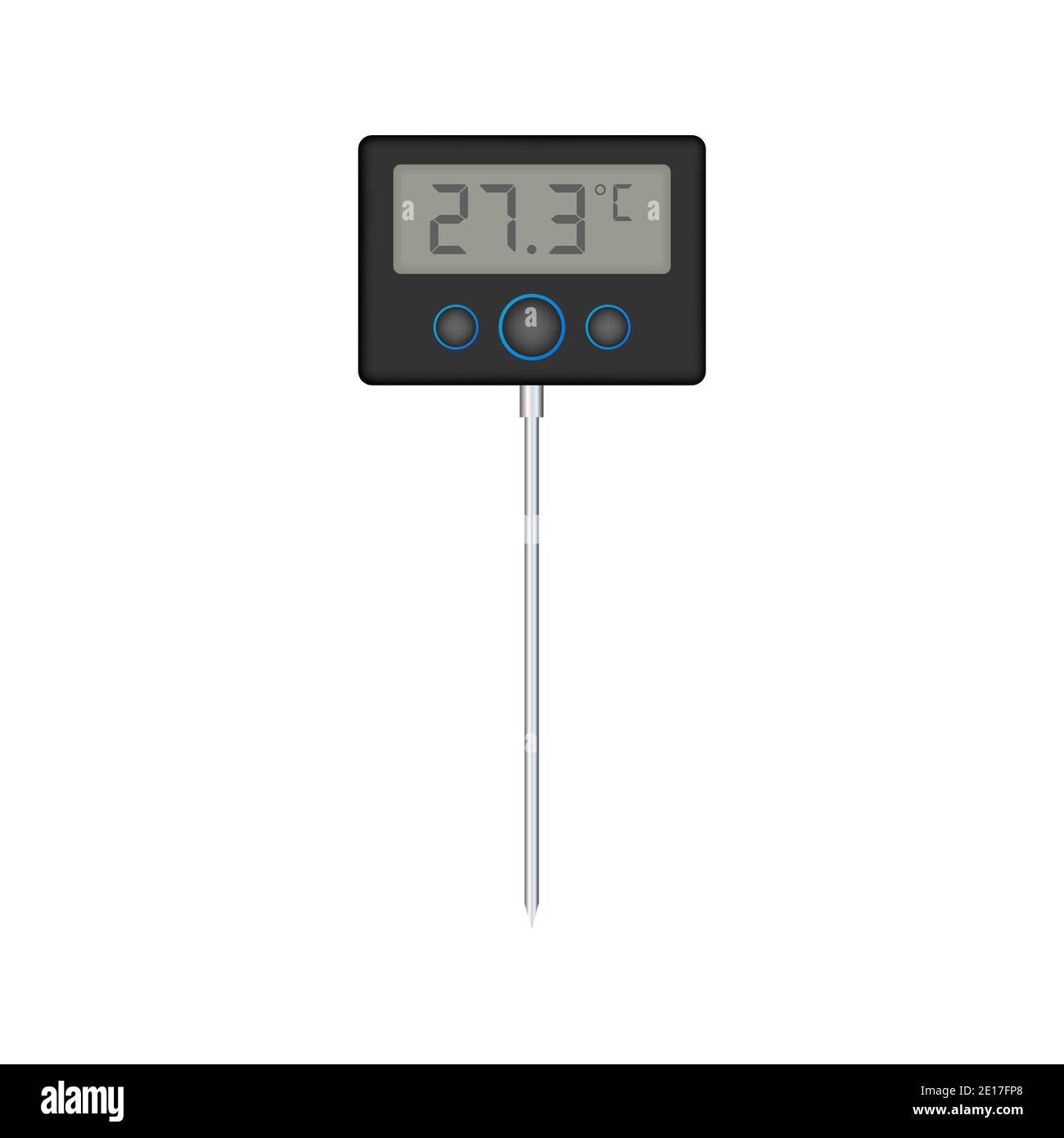 Kitchen or laboratory thermometer. Food temperature. Vector stock ...
