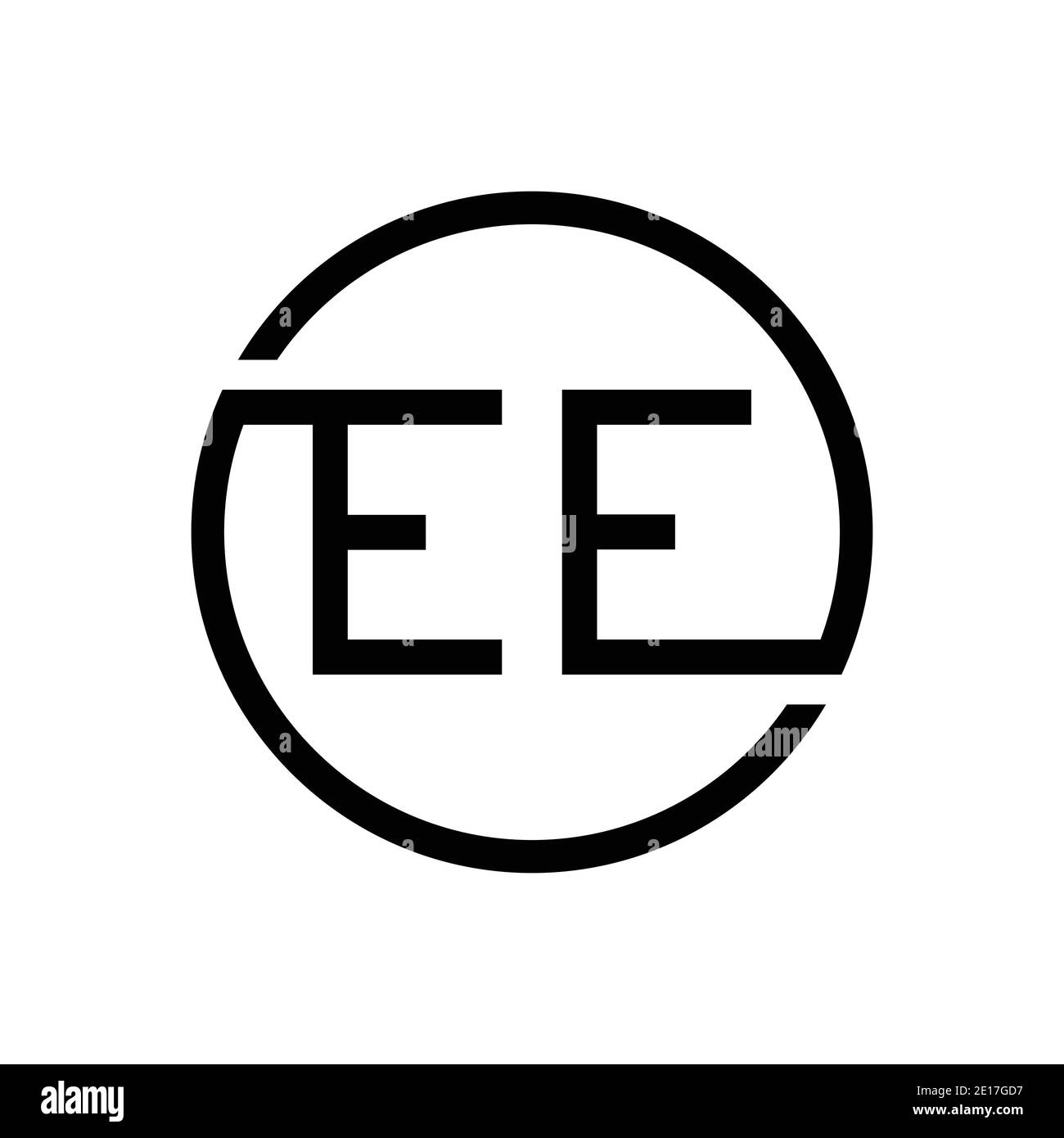 Initial EE Letter Logo Creative Typography Vector Template. Creative Circle Letter EE Logo ...
