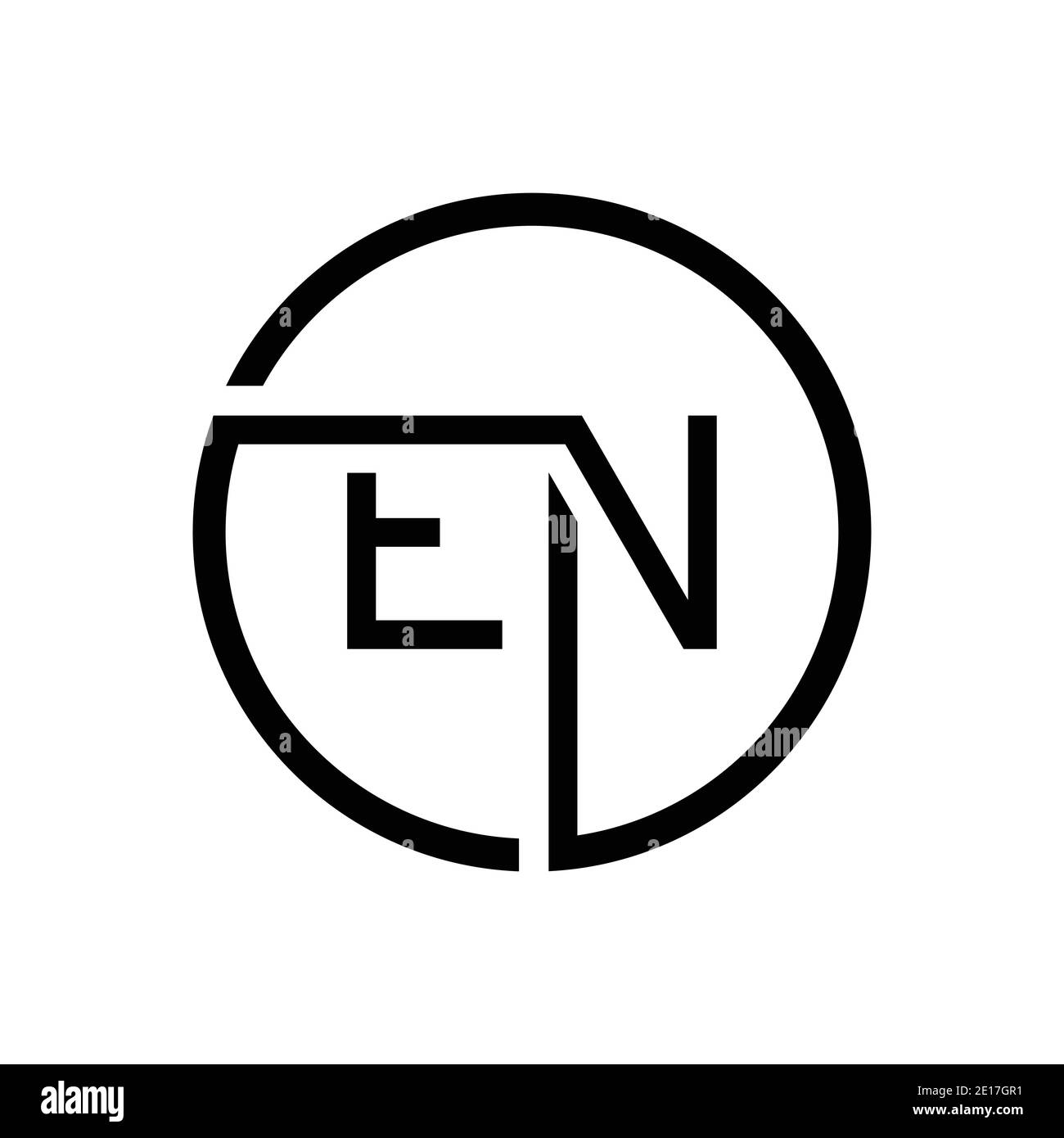 Initial EN Letter Logo Creative Typography Vector Template. Creative ...