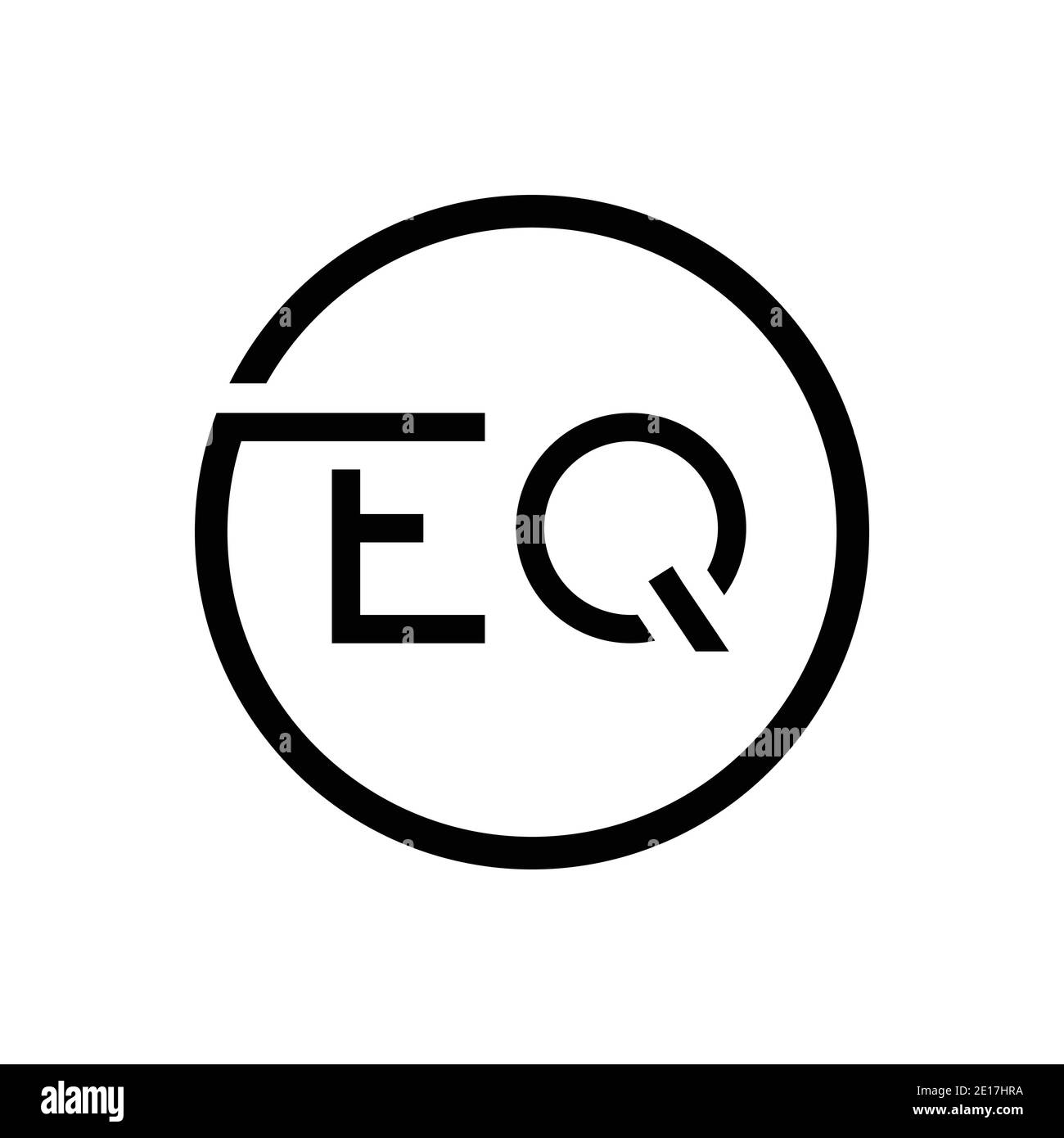 Initial EQ Letter Logo Creative Typography Vector Template. Creative ...