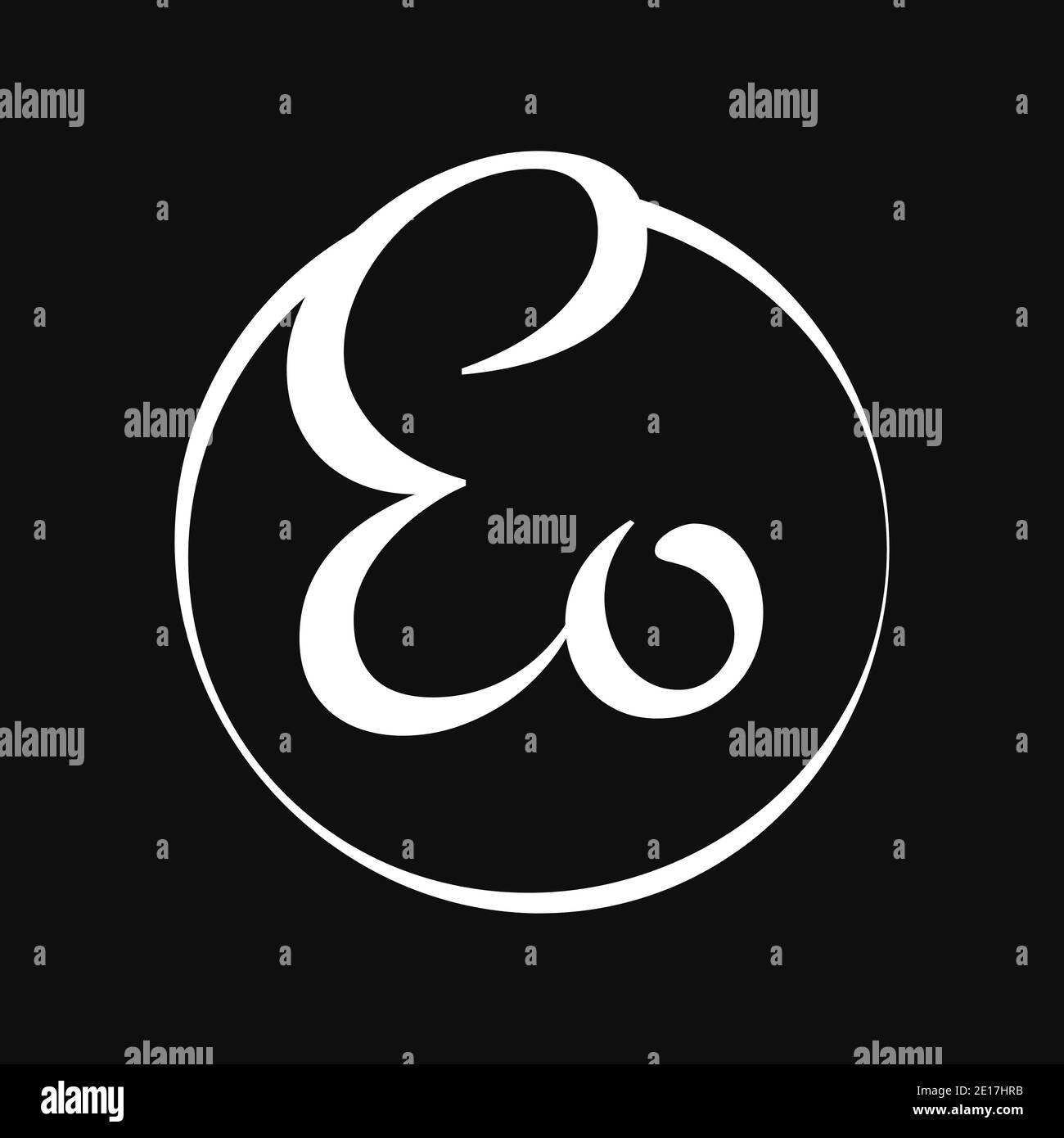 Initial EO Script Letter Type Logo Design With Modern Typography Vector ... Initial EO Script Letter Type Logo Design With Modern Typography Vector ...