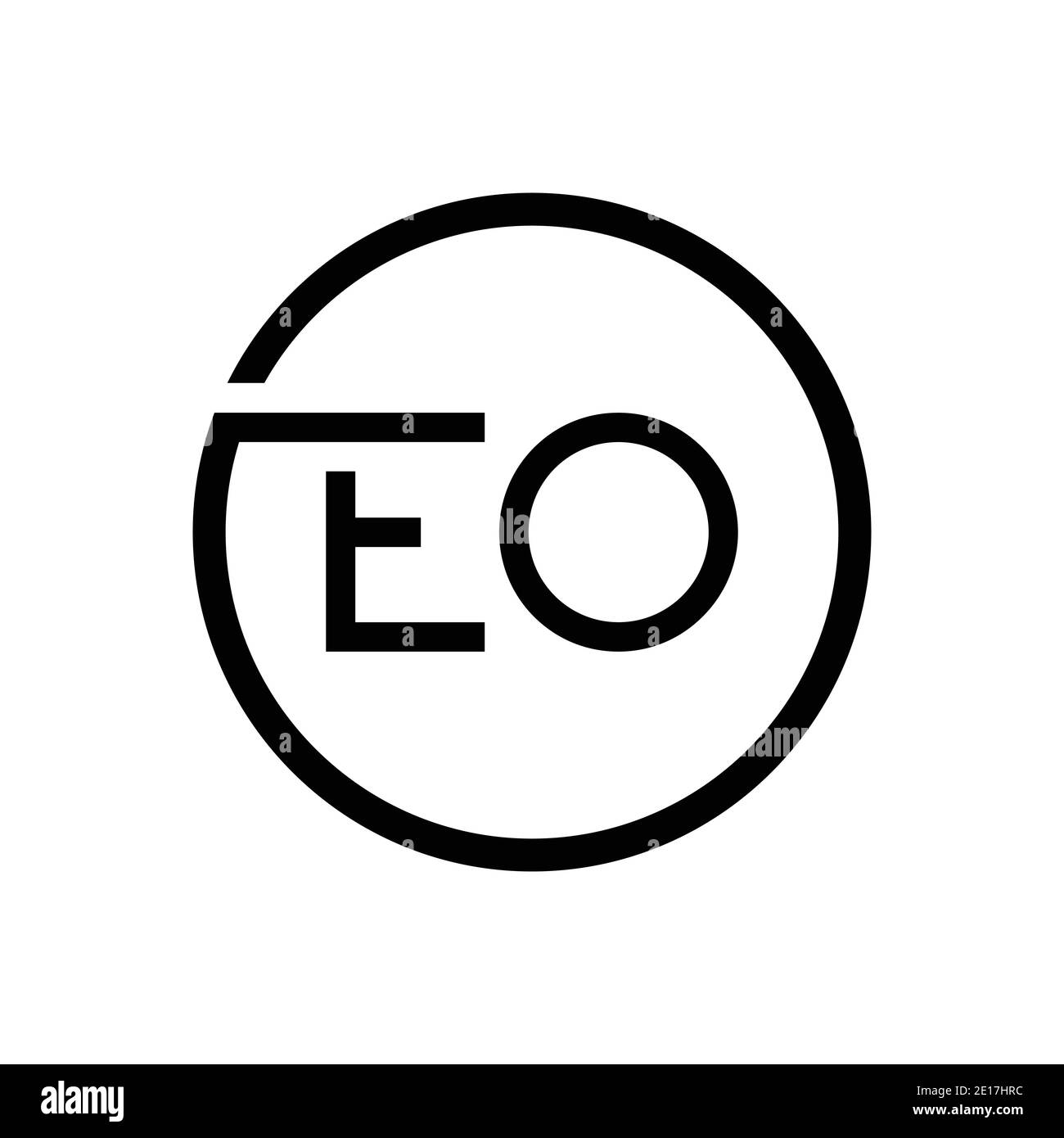 Initial EO Letter Logo Creative Typography Vector Template. Creative ...