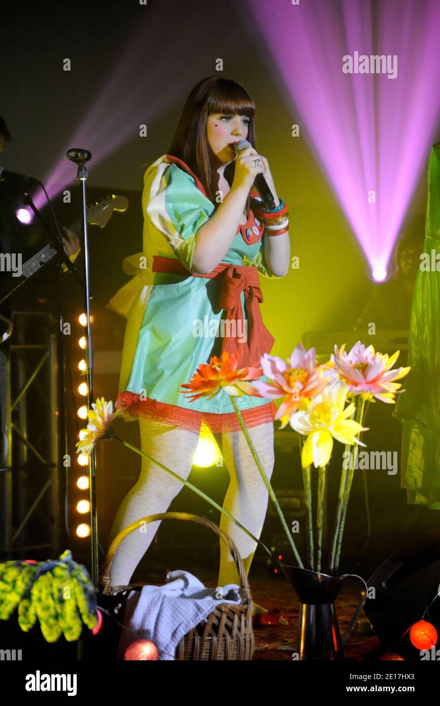 French singer ( Nouvelle Star 2010 winner) Luce performing live during ...