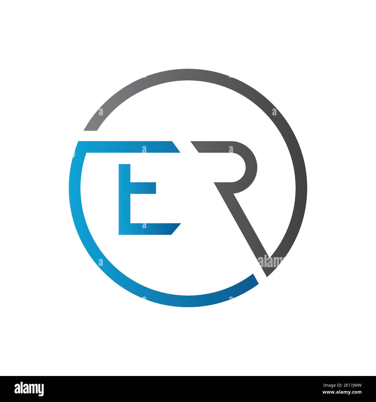 Initial ER Letter Logo Creative Typography Vector Template. Creative ...
