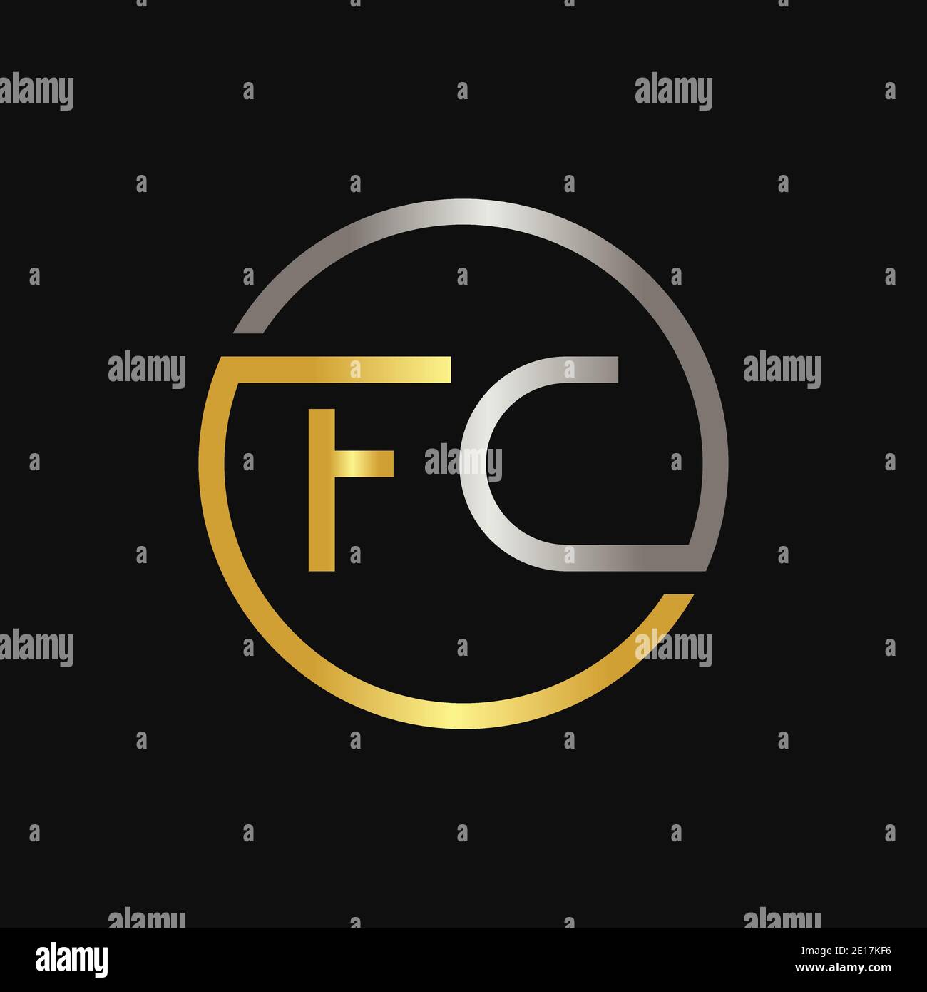 Initial FC Letter Logo Creative Typography Vector Template. Creative ...