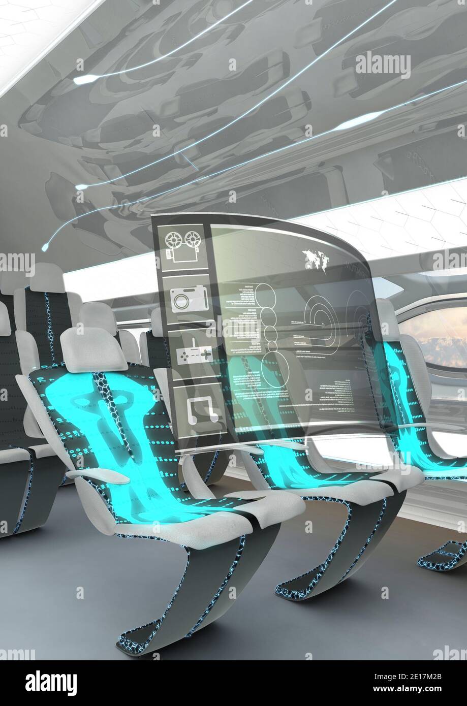 A futuristic concept of air travel in which passengers will be able to ...