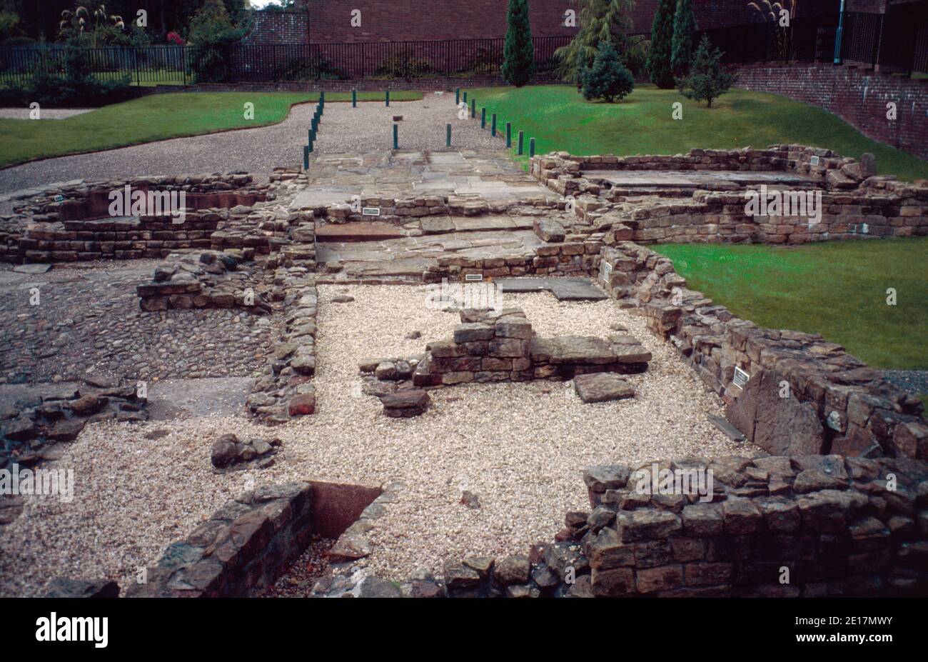 Ruins of a bath within Roman Fort, part of the Antonine Wall, Bearsden ...