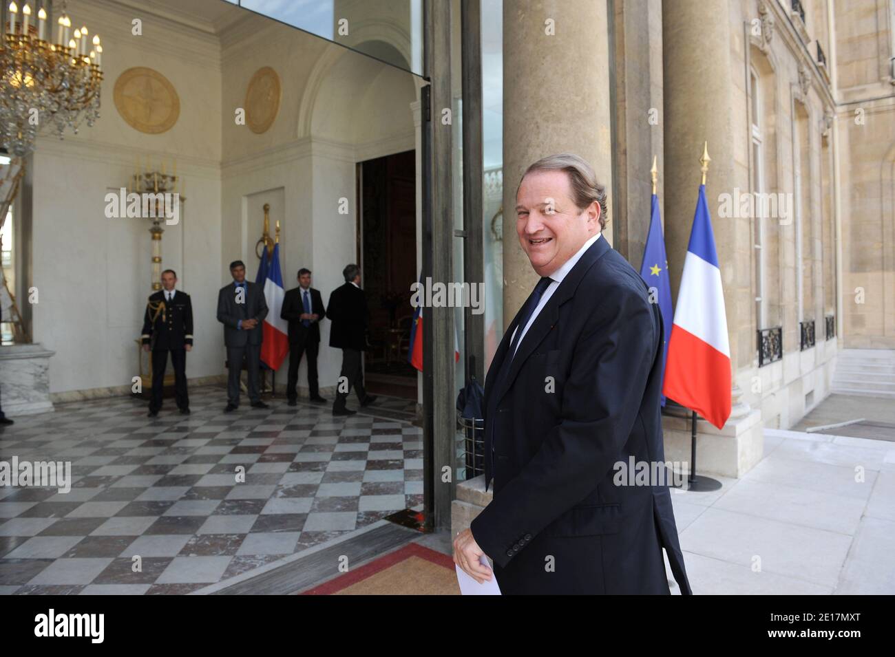 Pierre Charron attends a ceremony at the Elysee Palace as French ...