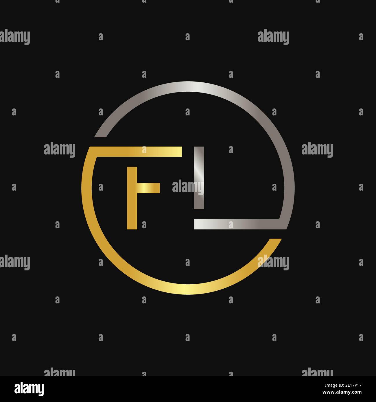 Initial FL Letter Logo Creative Typography Vector Template. Creative ...