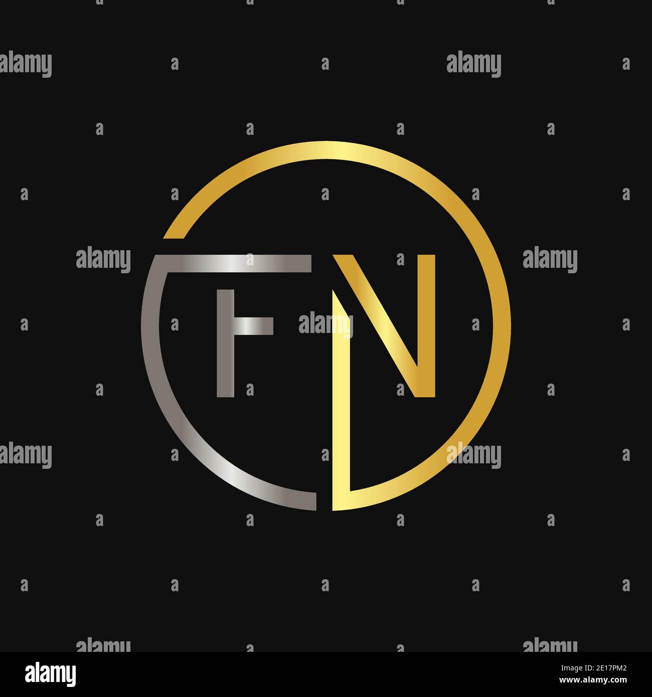 Initial FN Letter Logo Creative Typography Vector Template. Creative ...