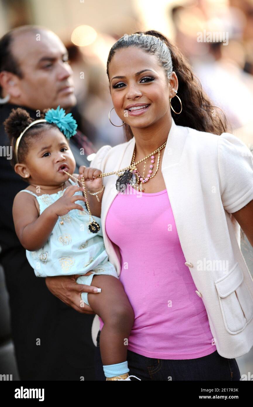Christina Milian and her daughter attend the Pixars Studios 'Cars 2 ...