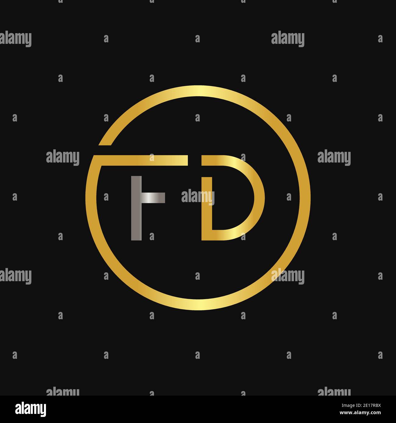 Initial FD Letter Logo Creative Typography Vector Template. Creative ...