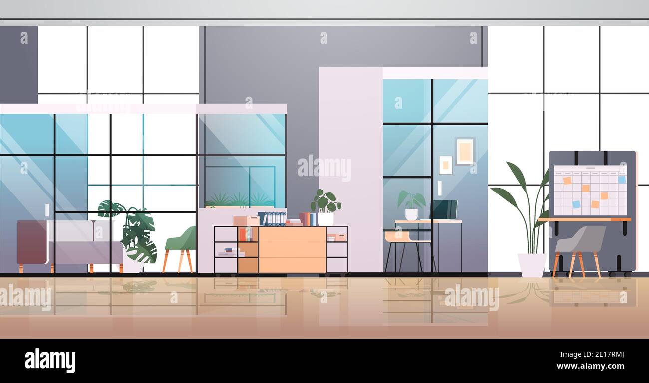 empty coworking center modern office room interior creative open space ...