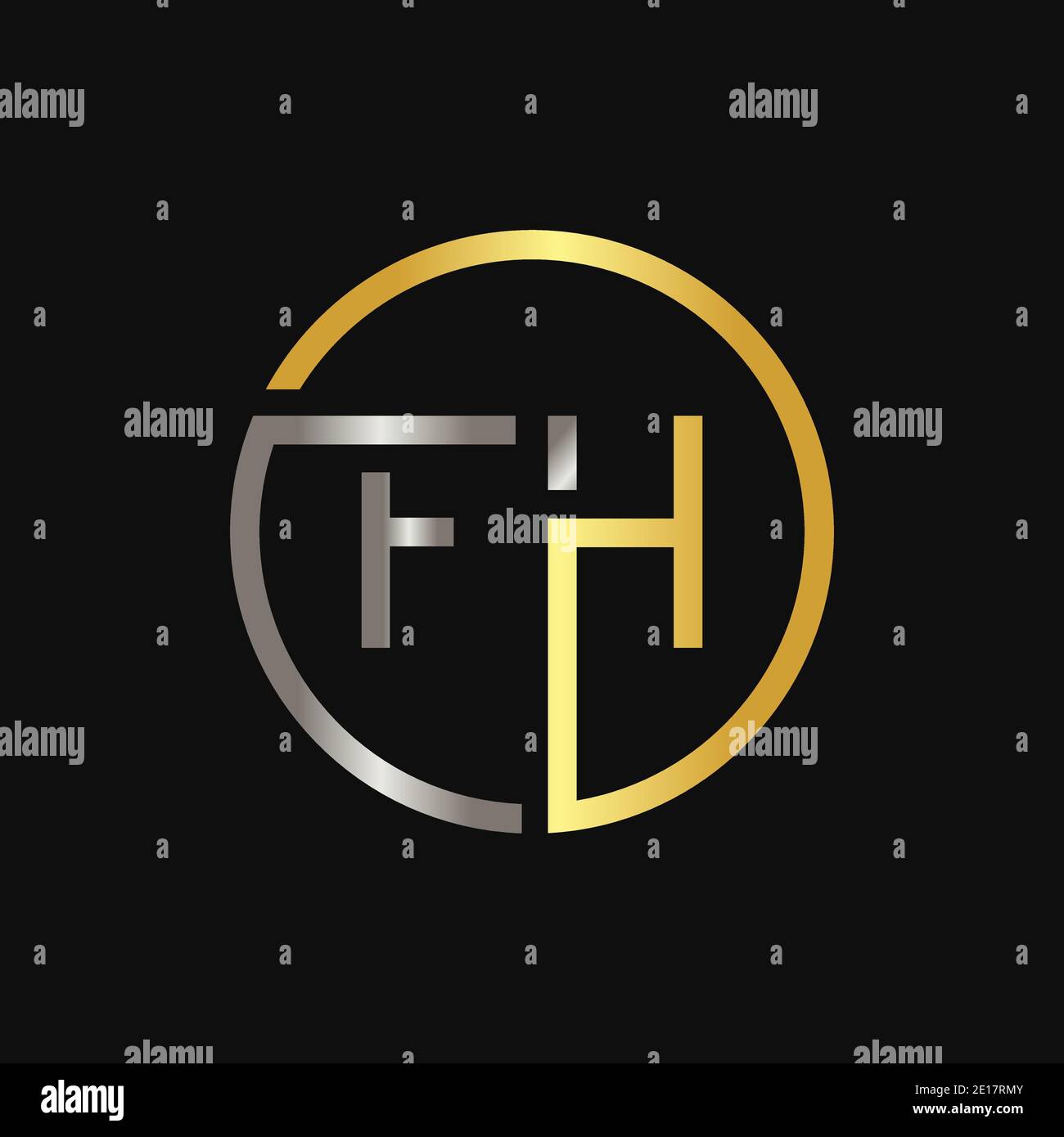 Initial FH Letter Logo Creative Typography Vector Template. Creative ...