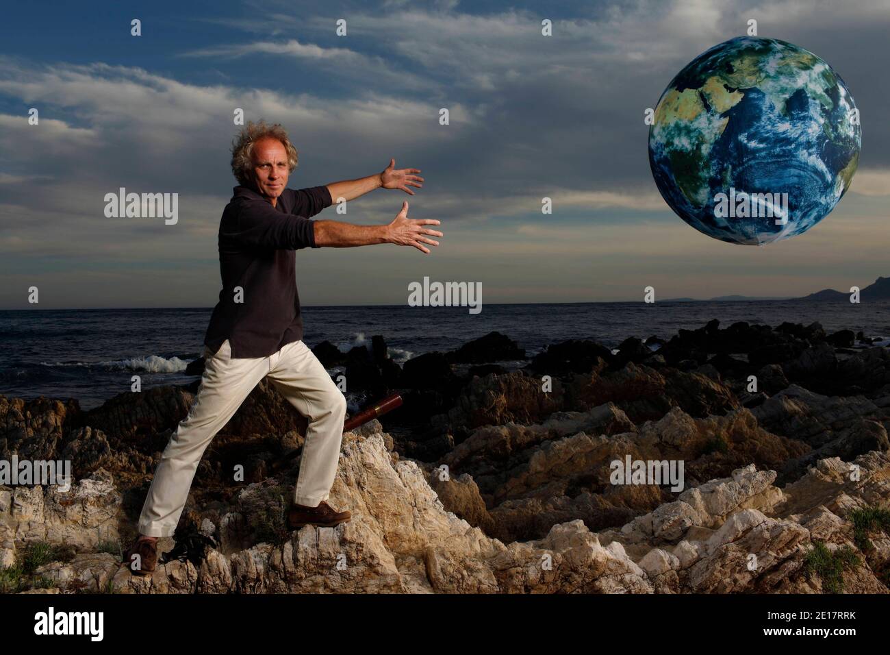 EXCLUSIVE. French skipper Philippe Monnet poses on Lerins Island in ...