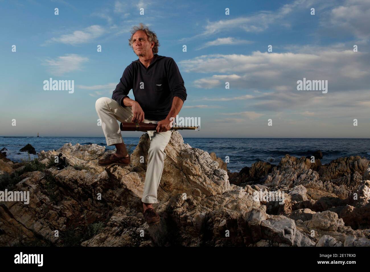 EXCLUSIVE. French skipper Philippe Monnet poses on Lerins Island in ...