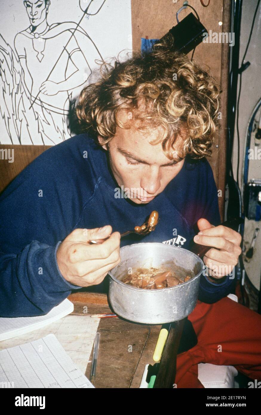 File picture. Philippe Monnet during his first world tour in 1987 ...