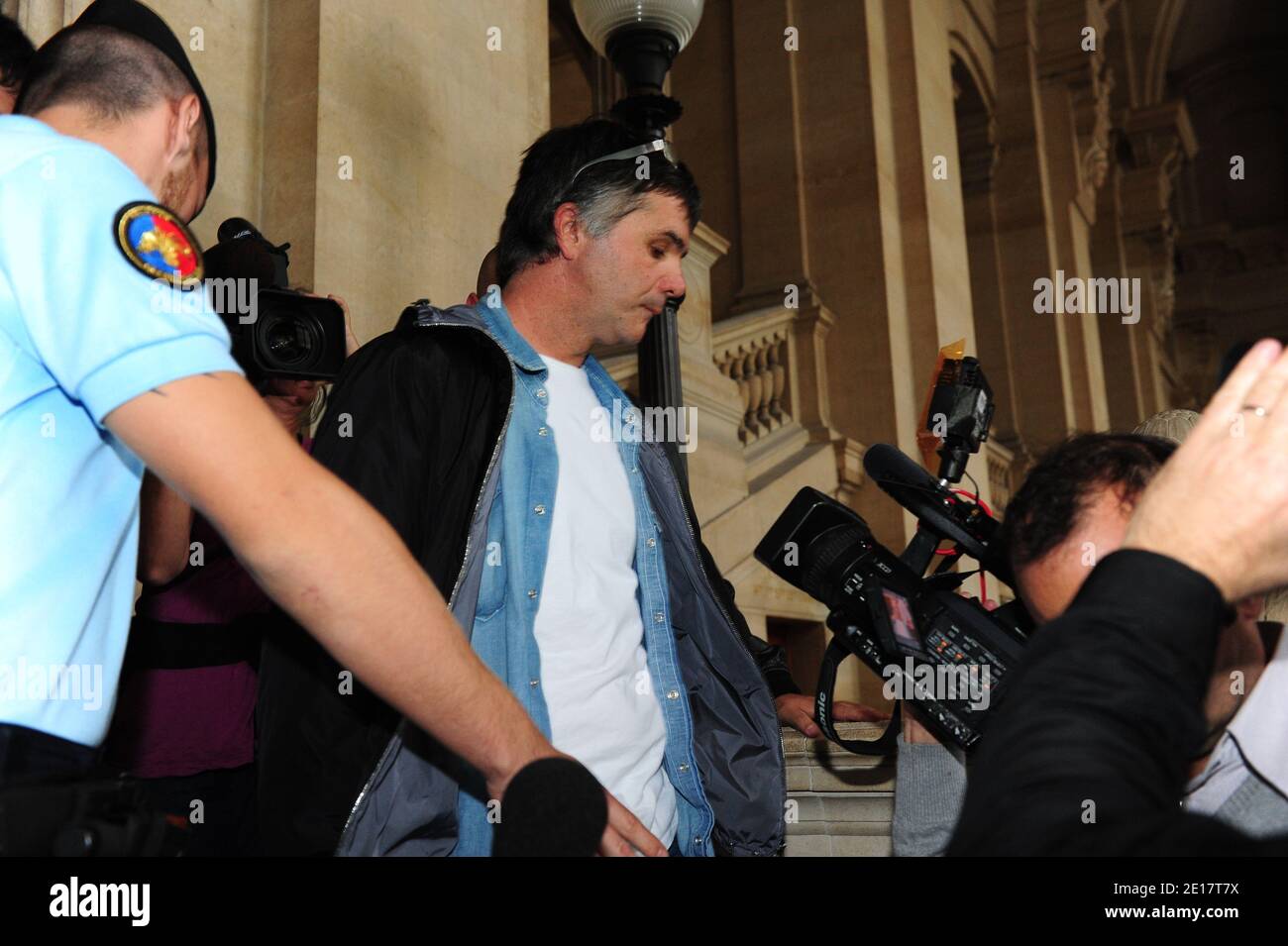 Stephane Colonna, brother of Yvan Colonna leaving the Paris court hall ...