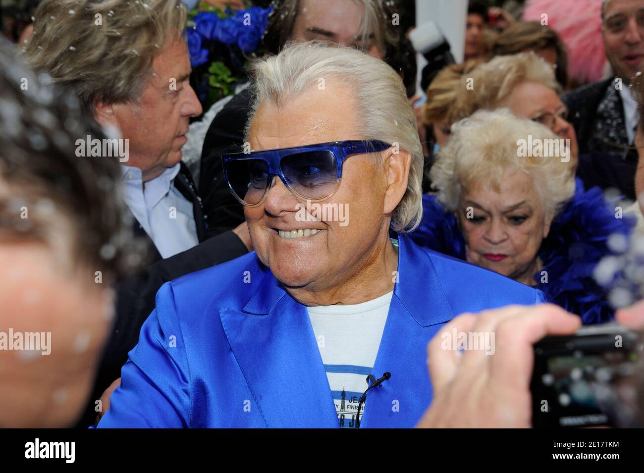 Michou arriving at Michou's 80th birthday party at 'Le Trianon' in ...