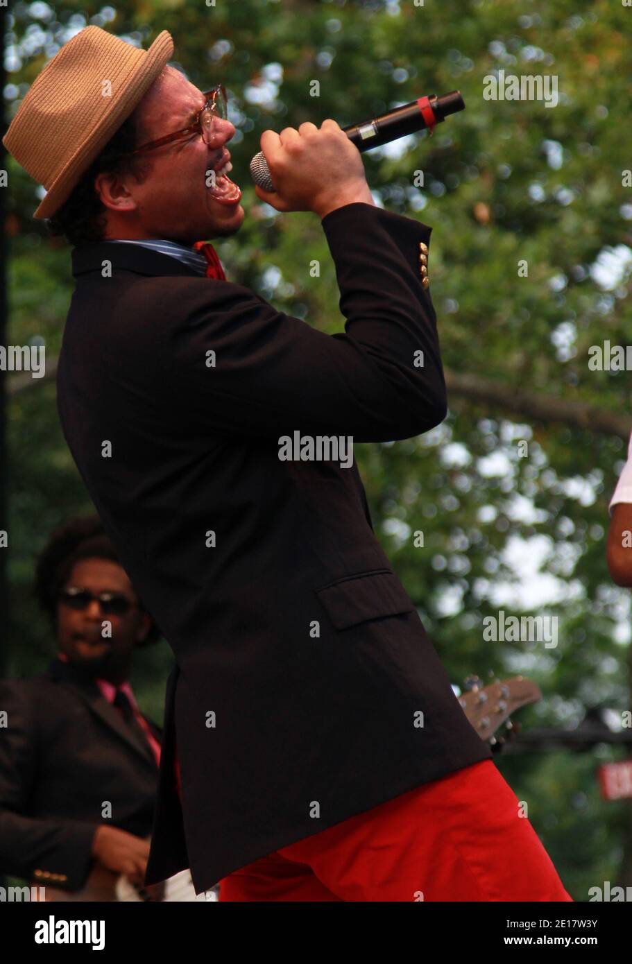 Ben L'Oncle Soul performs at The Fete De La Musique concert held at ...