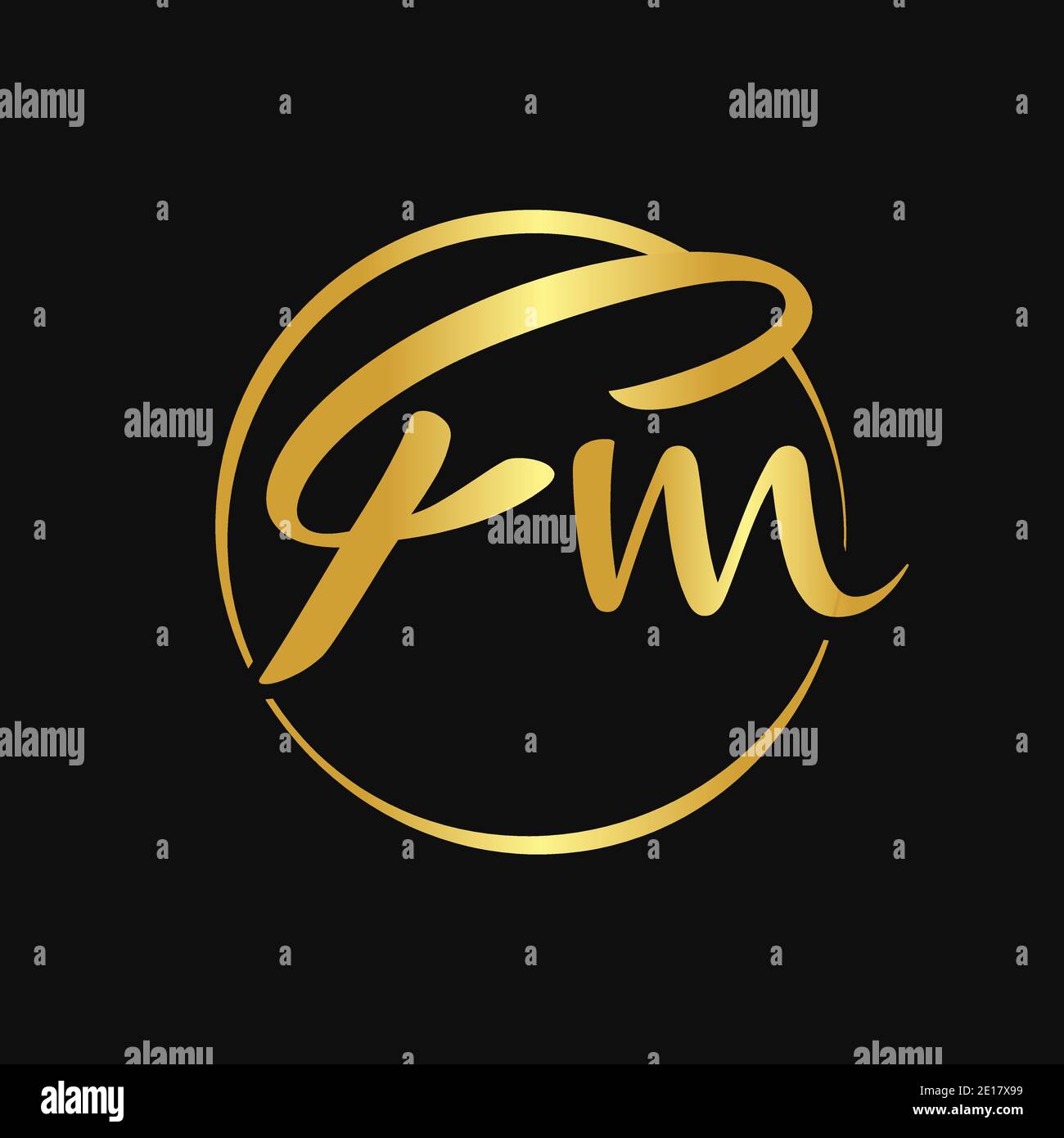 Initial FM Script Letter Type Logo Design With Modern Typography Vector ... Initial FM Script Letter Type Logo Design With Modern Typography Vector ...