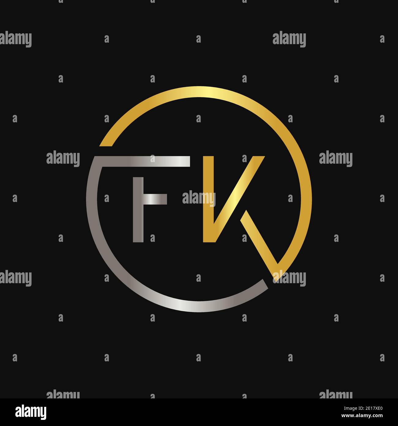 Initial FK Letter Logo Creative Typography Vector Template. Creative ...