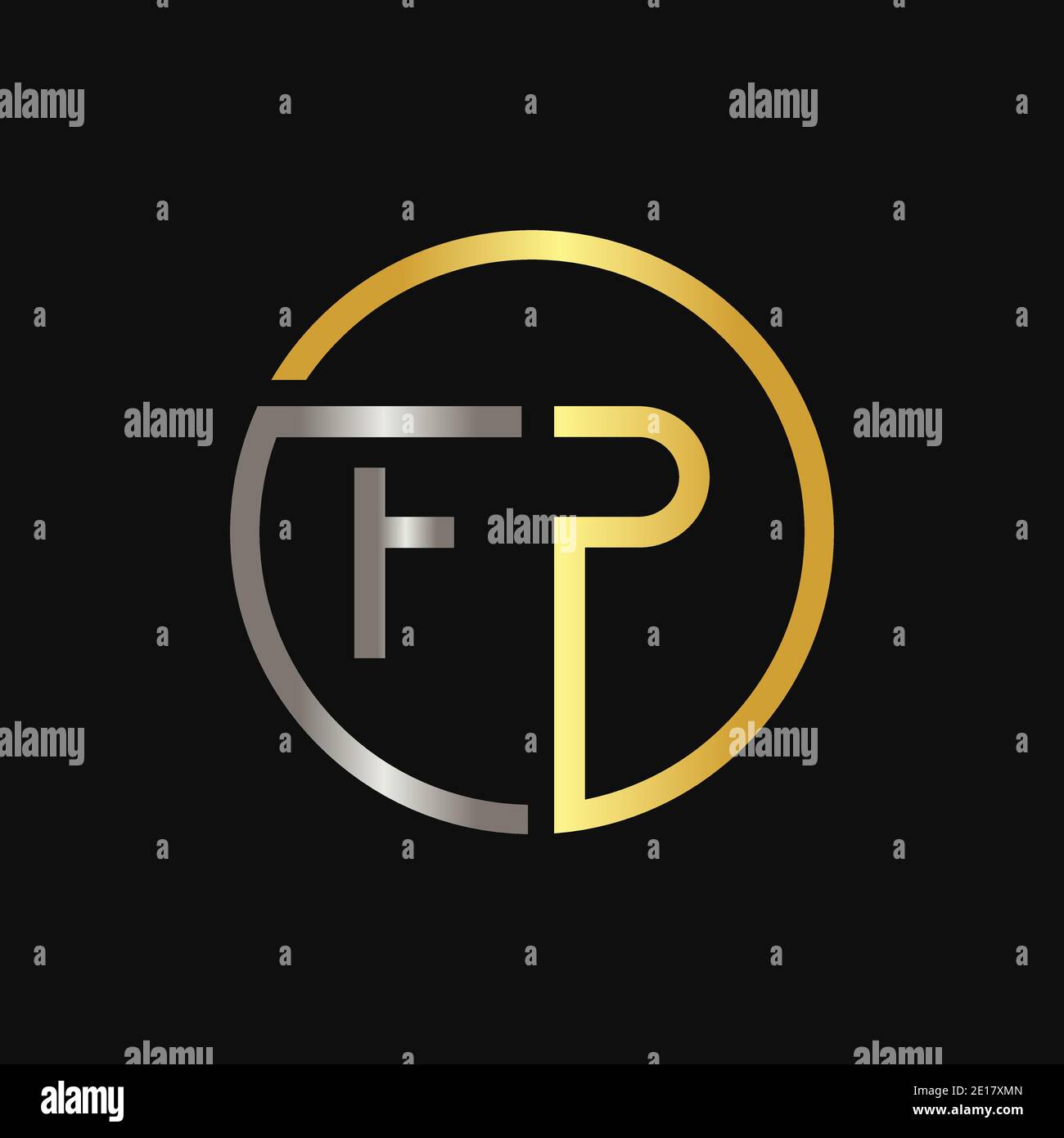 Initial FP Letter Logo Creative Typography Vector Template. Creative ...
