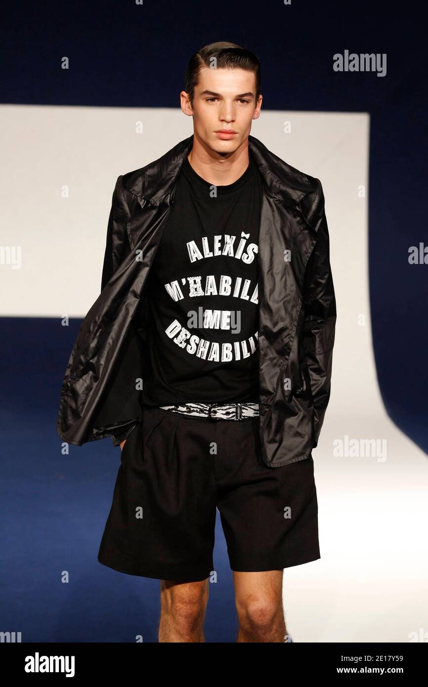 A model wears a creation as part of Alexis Mabille Men's fashion Spring ...