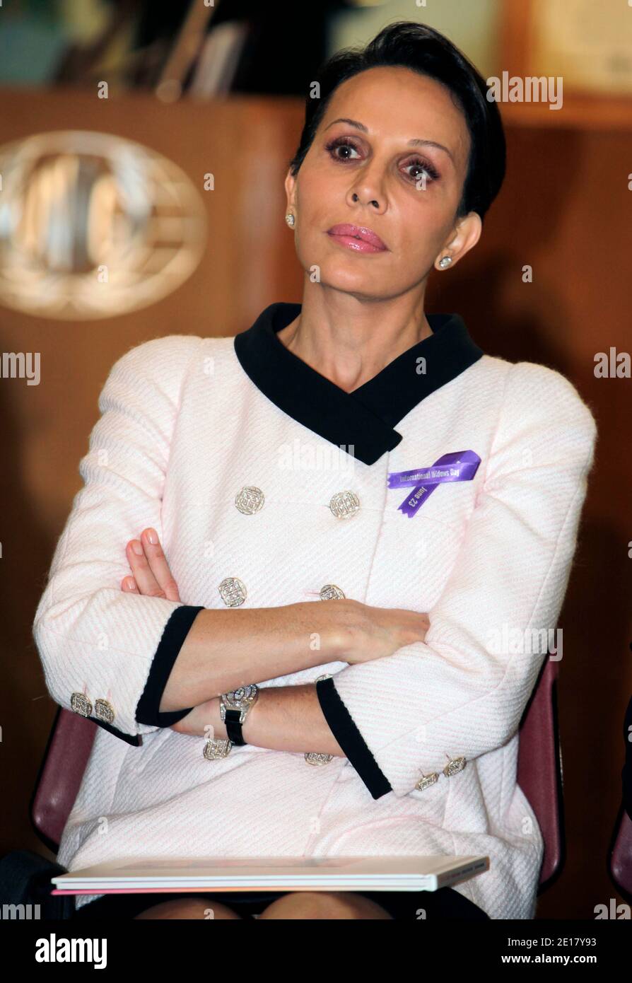 Gabon first lady Sylvia Bongo Ondimba at the opening of the 'Widows of ...