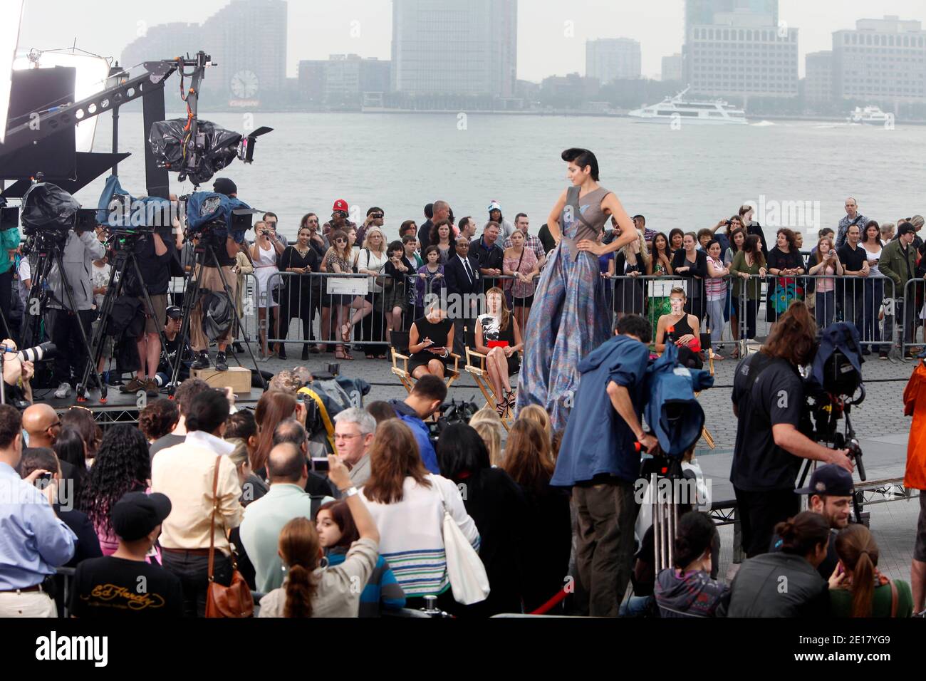 The TV show "Project Runway" with famous judges Heidi Klum, Michael ...