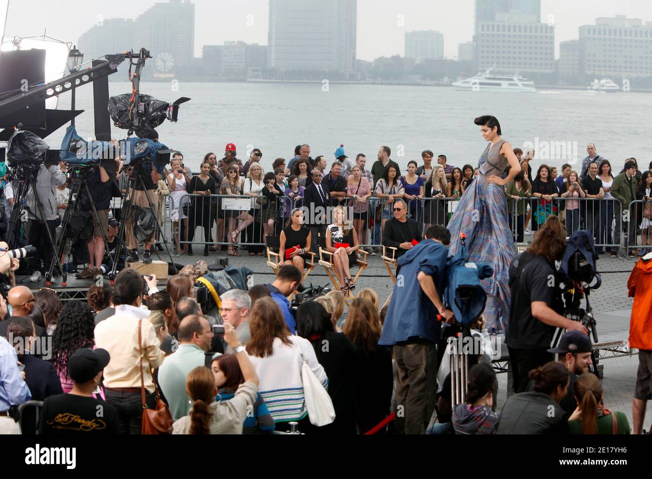 The TV show "Project Runway" with famous judges Heidi Klum, Michael ...