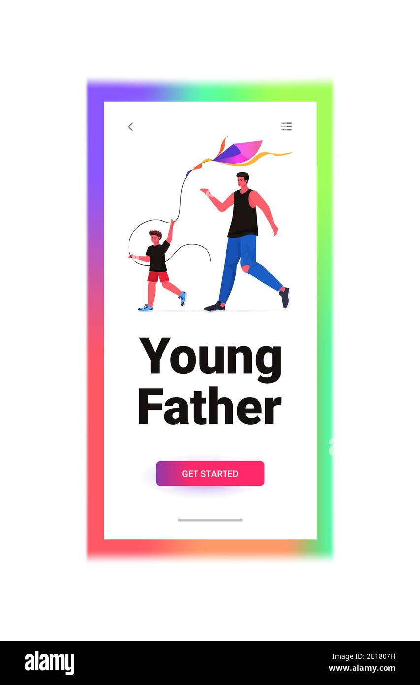 Father holding child vertical Stock Vector Images - Alamy