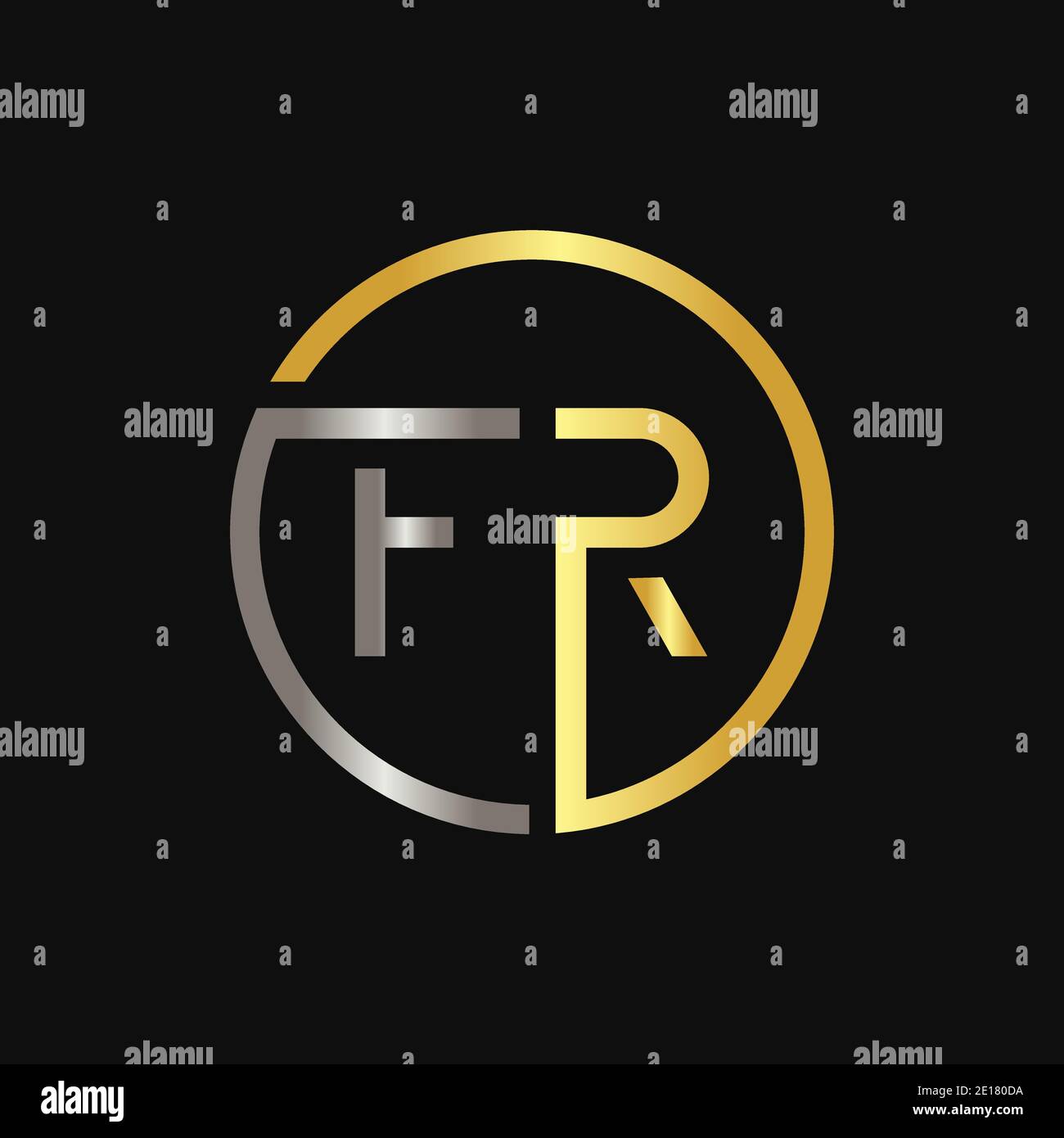 Initial FR Letter Logo Creative Typography Vector Template. Creative ...