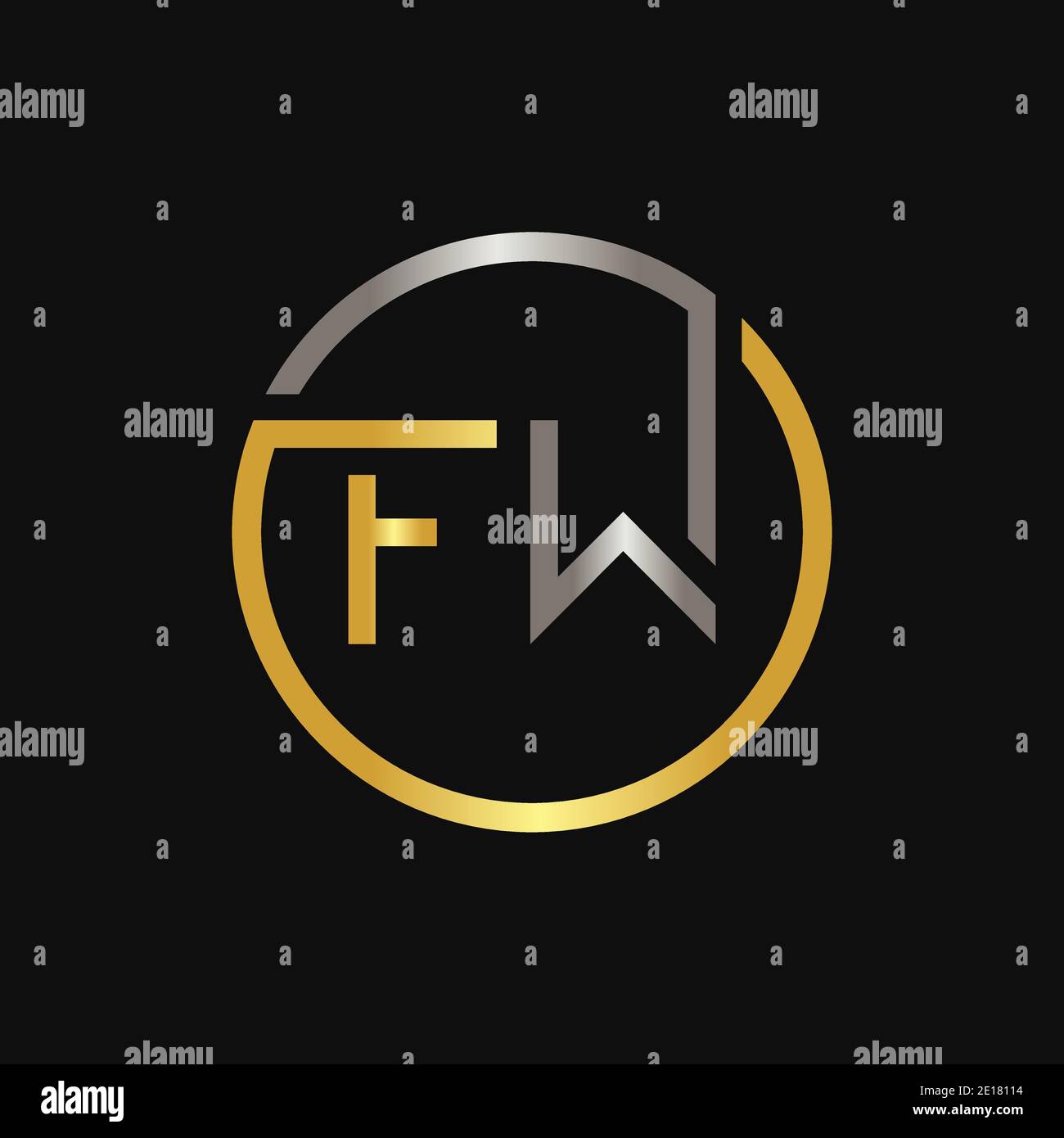 Initial FW Letter Logo Creative Typography Vector Template. Creative ...