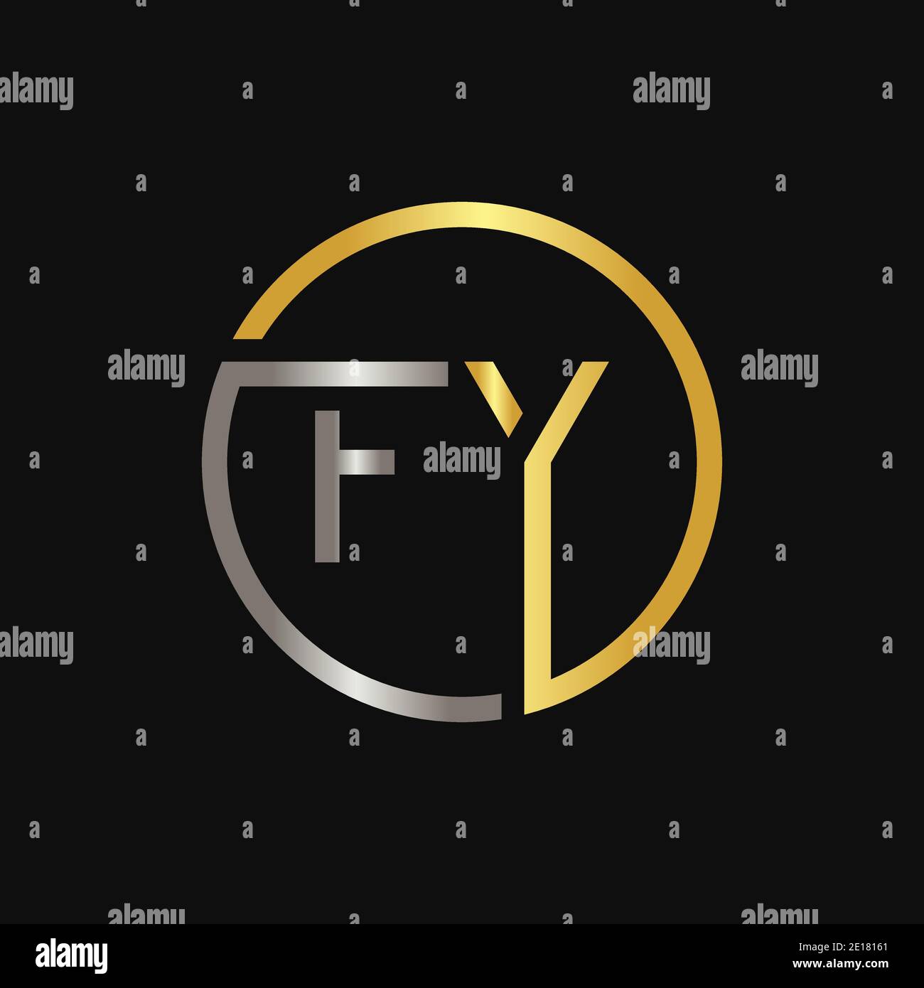 Initial FY Letter Logo Creative Typography Vector Template. Creative ...