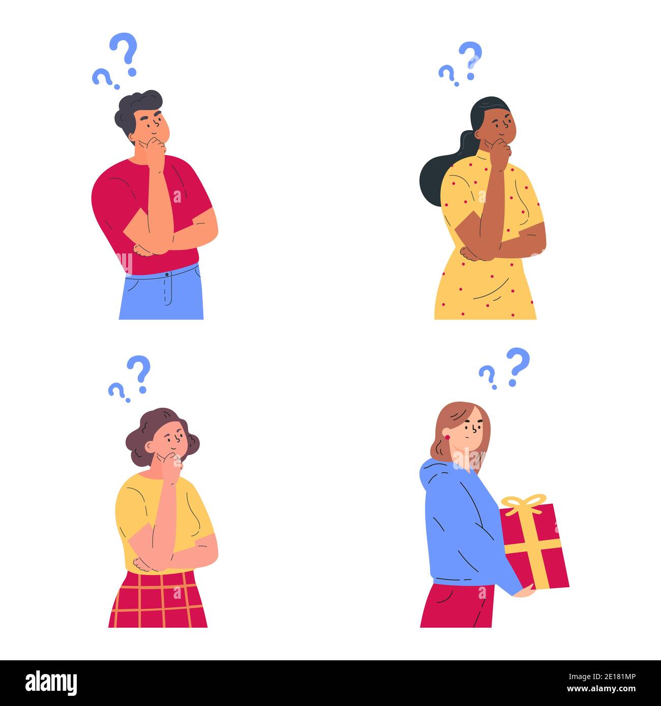 Collection of people with question marks Stock Vector Image & Art - Alamy