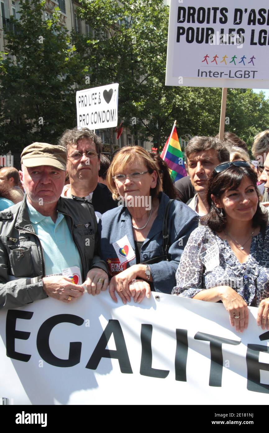 Marie-George Buffet takes part the gay pride in Paris, France on June ...