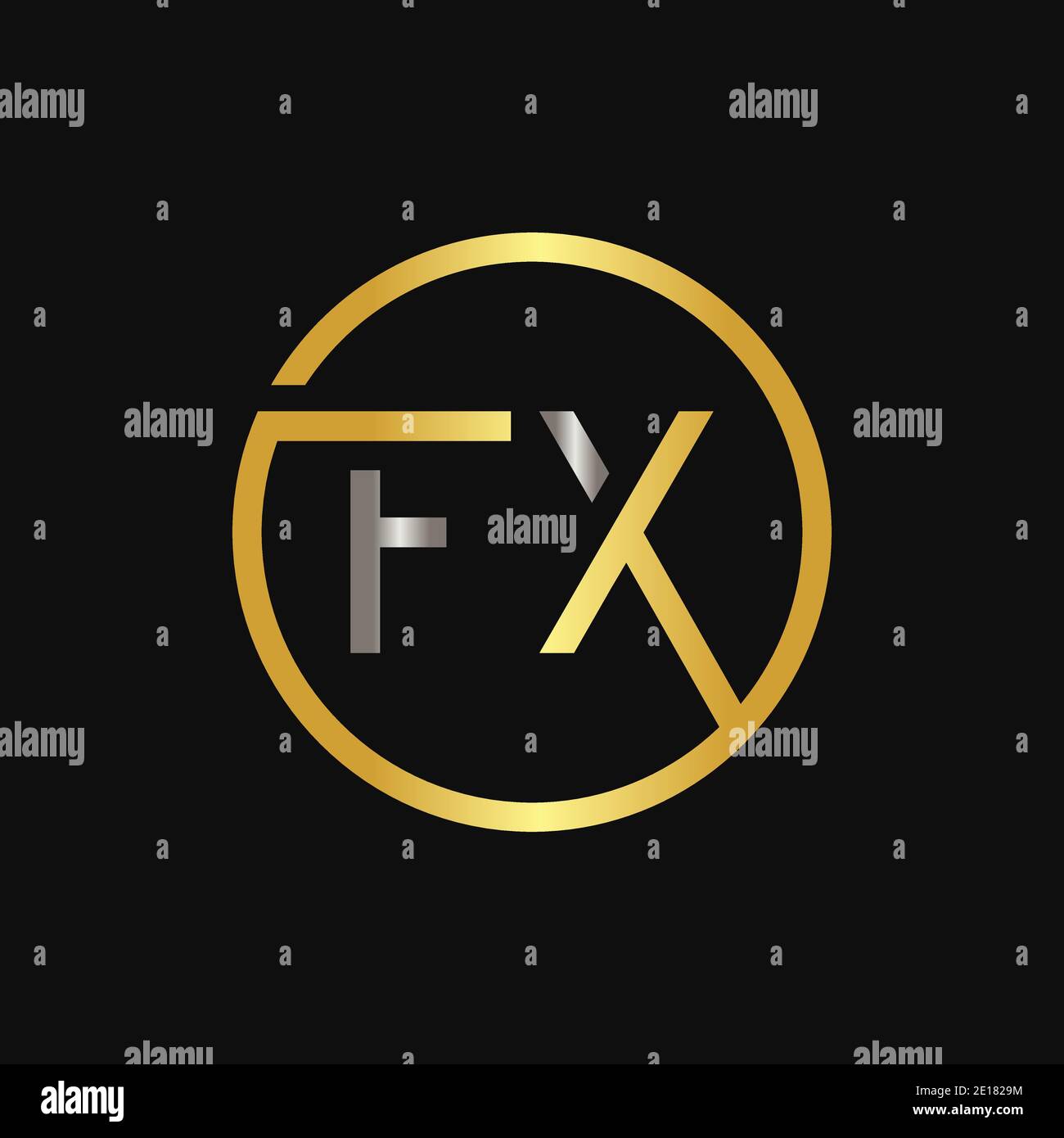 Initial FX Letter Logo Creative Typography Vector Template. Creative ...