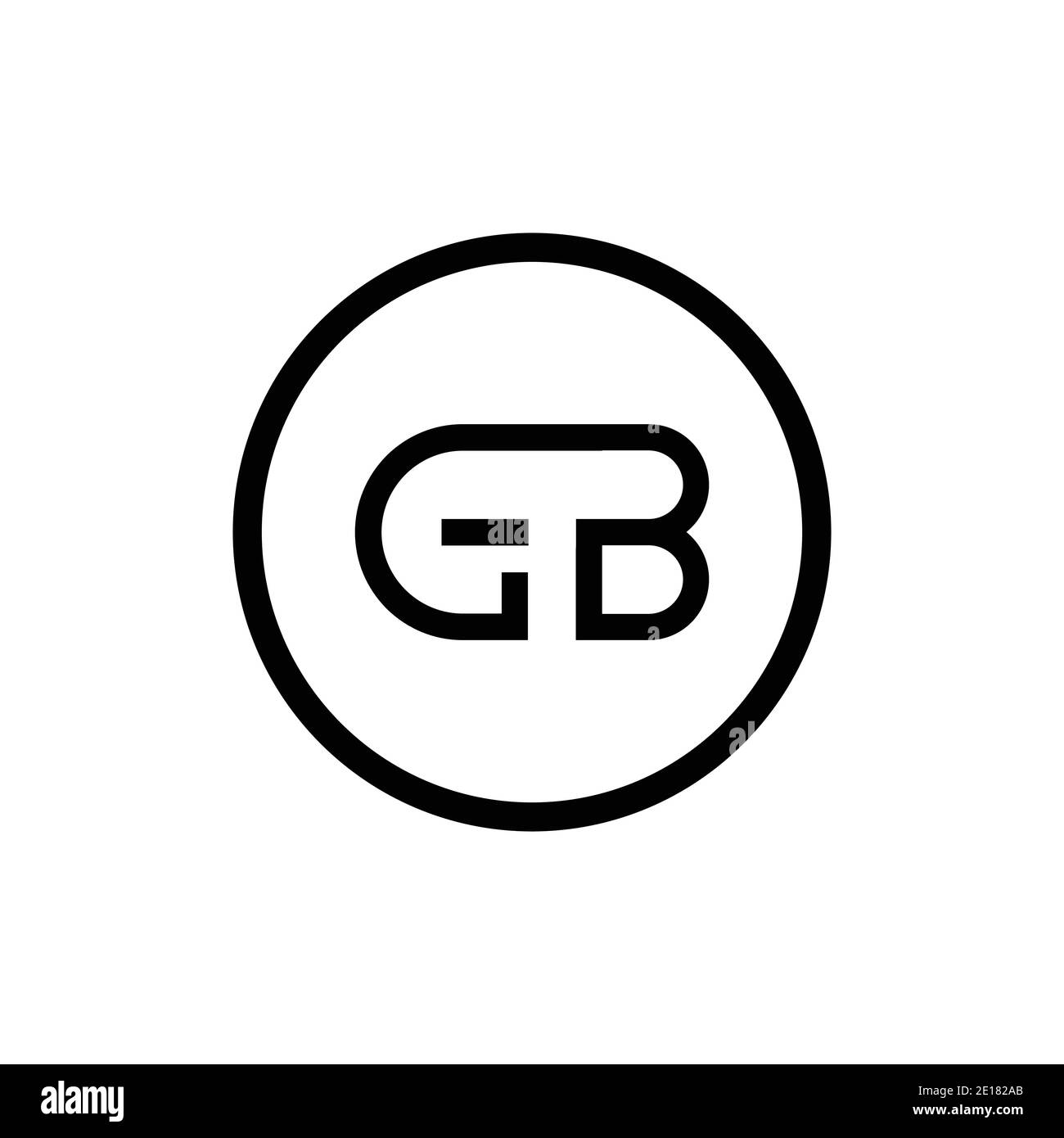 Initial Circle GB Letter Logo Creative Typography Vector Template ...