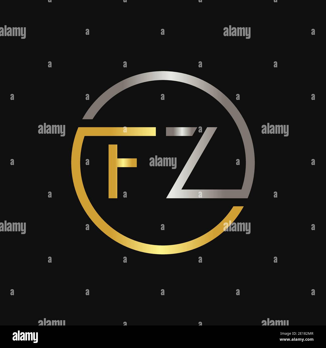 Initial FZ Letter Logo Creative Typography Vector Template. Creative ...
