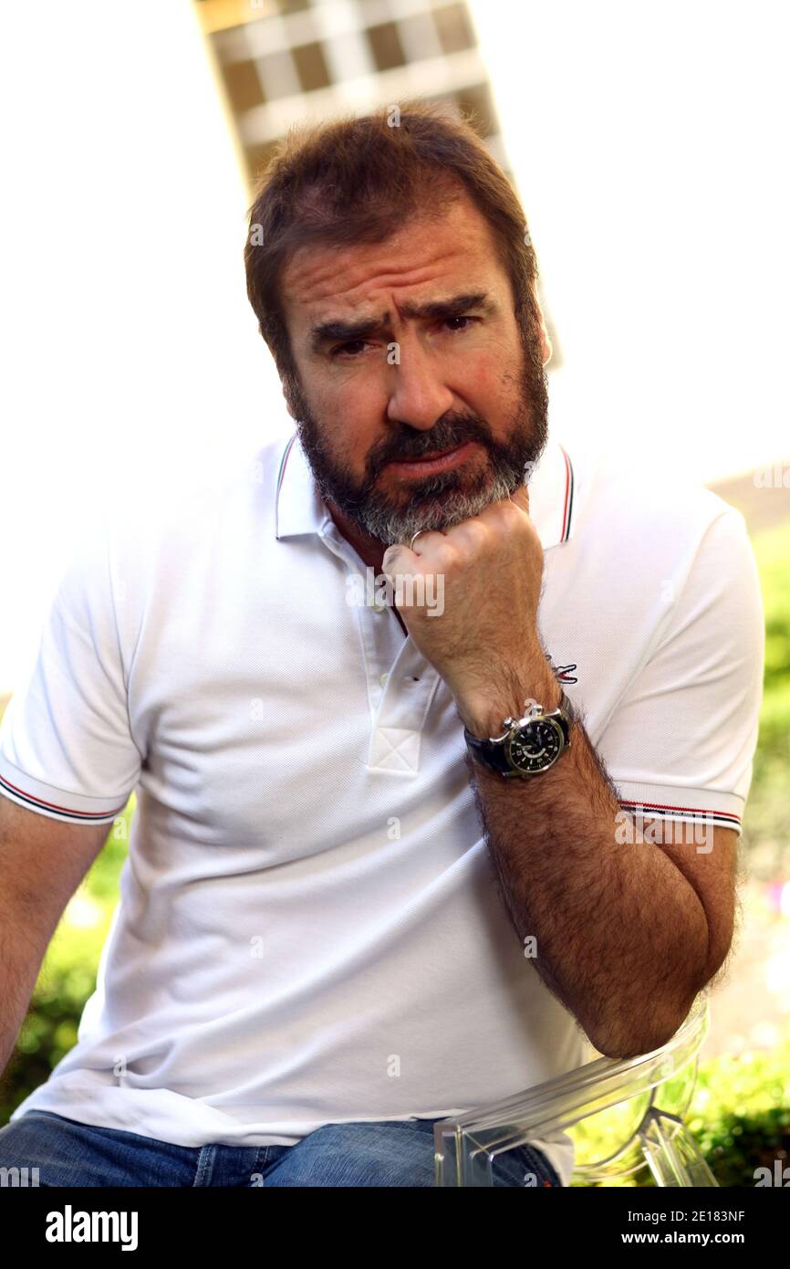 French actor Eric Cantona poses ahead of the screening of his latest ...