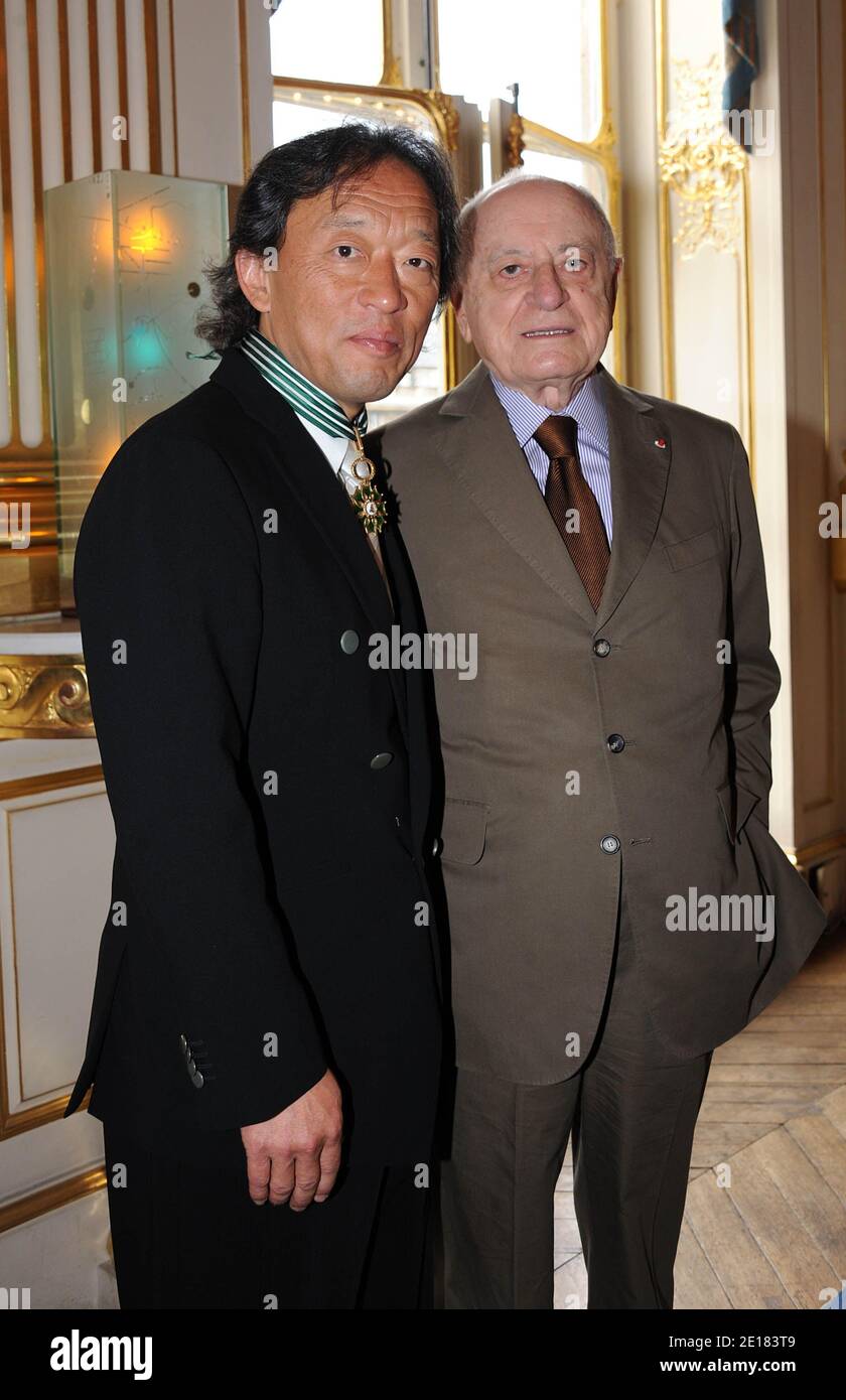 South-Korean-born director Myung-Whun Chung poses with Pierre Berge ...