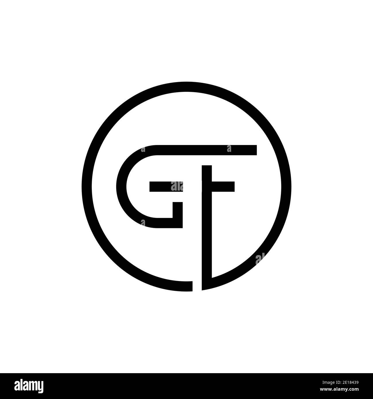 Initial Circle GF Letter Logo Creative Typography Vector Template ...