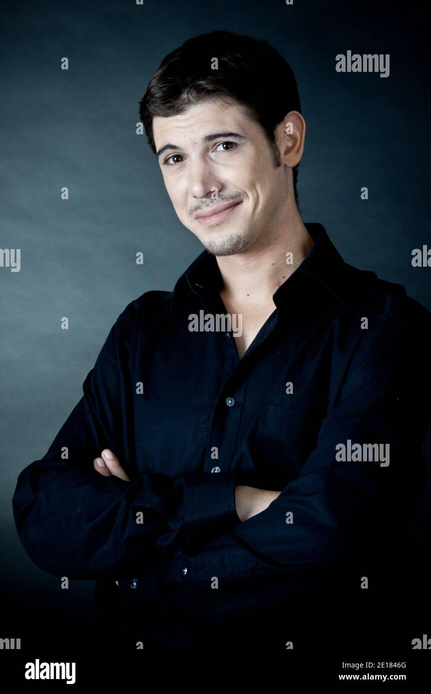 Actor Johan Libereau posing during a portrait session in Vincennes ...