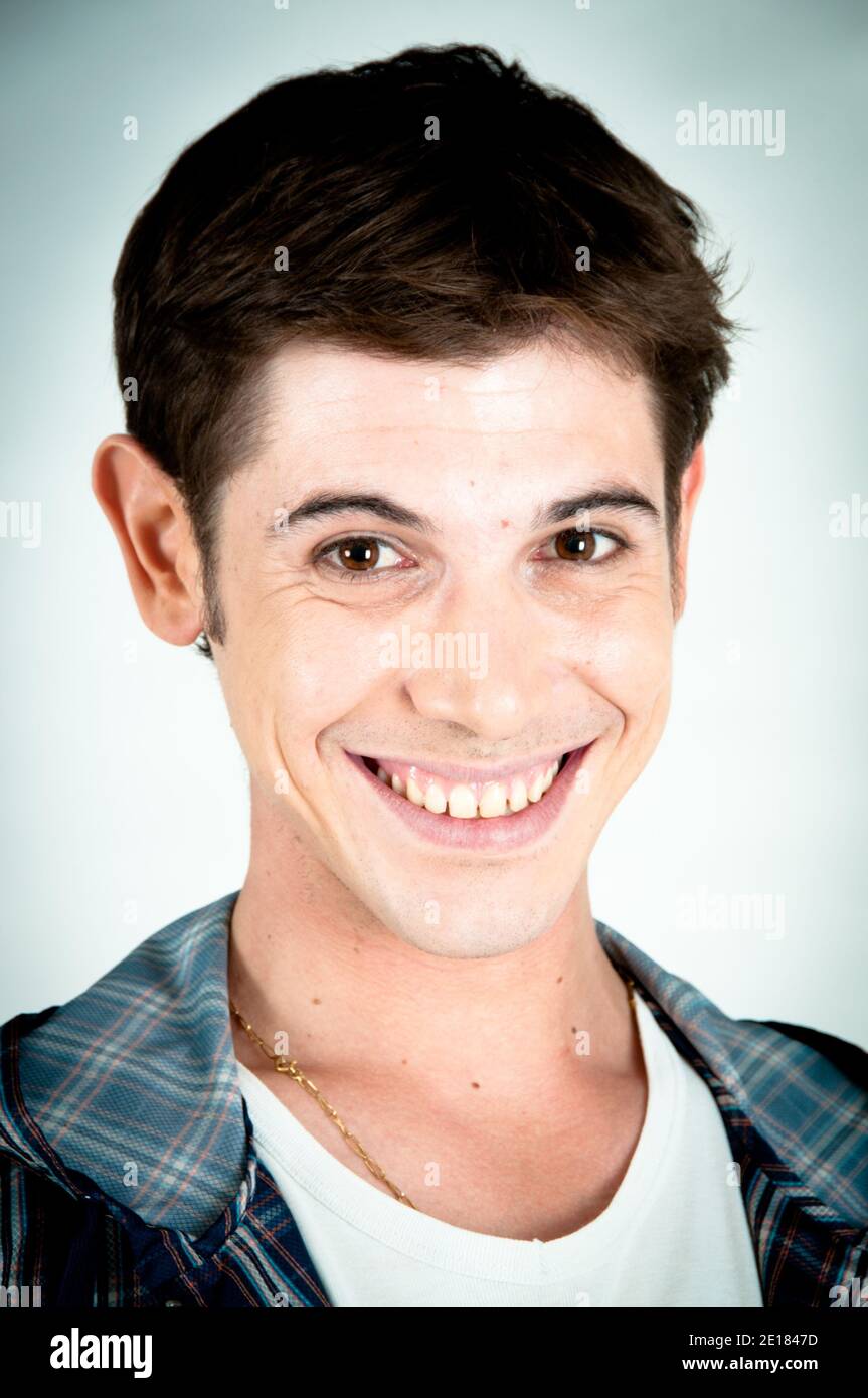 Actor Johan Libereau posing during a portrait session in Vincennes ...