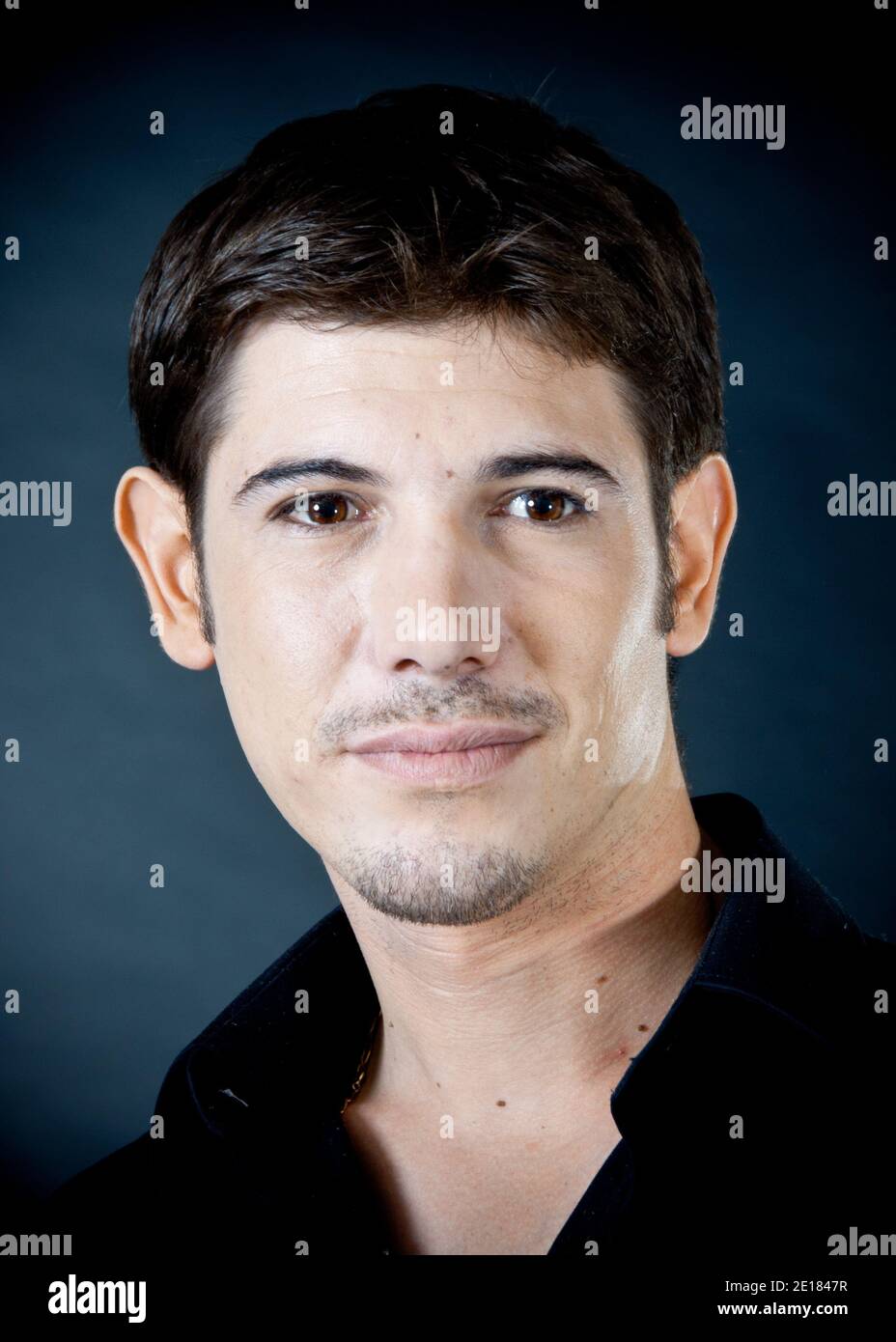 Actor Johan Libereau posing during a portrait session in Vincennes ...