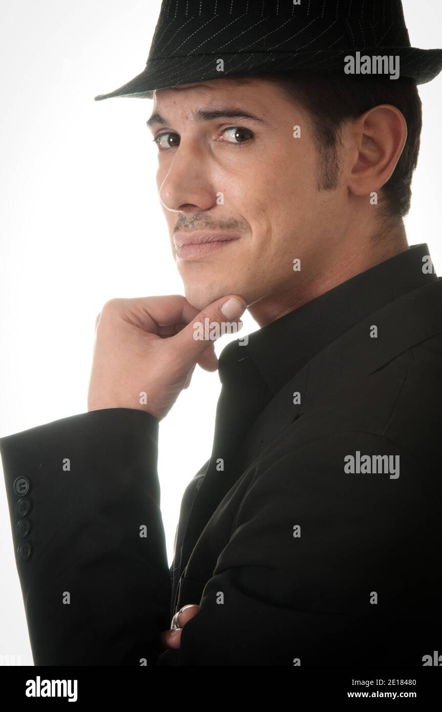 Actor Johan Libereau posing during a portrait session in Vincennes ...