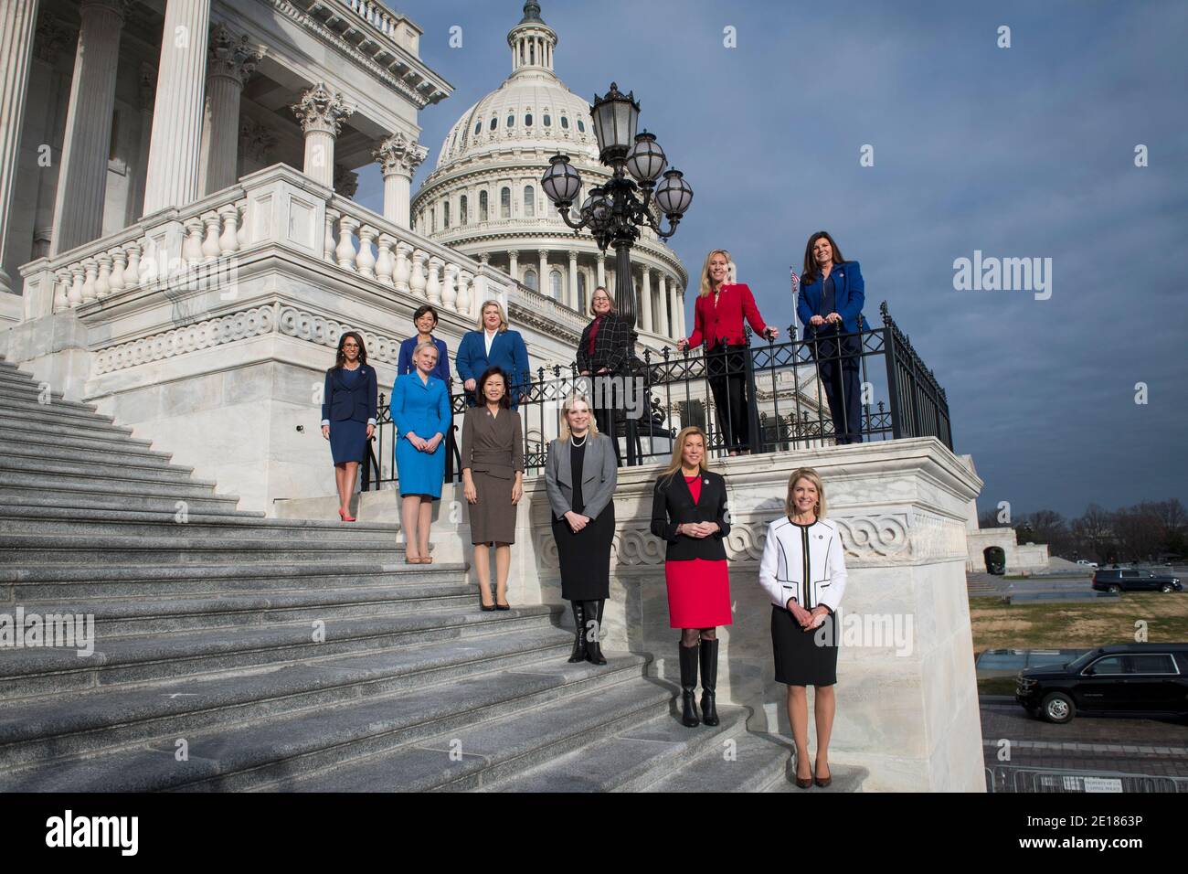 Freshmen GOP members of Congress gather and pose for a group photograph ...