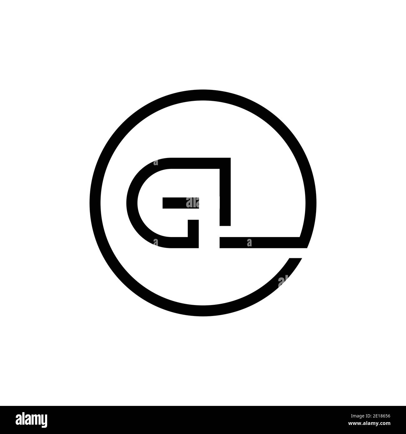 Initial Circle GL Letter Logo Creative Typography Vector Template ...